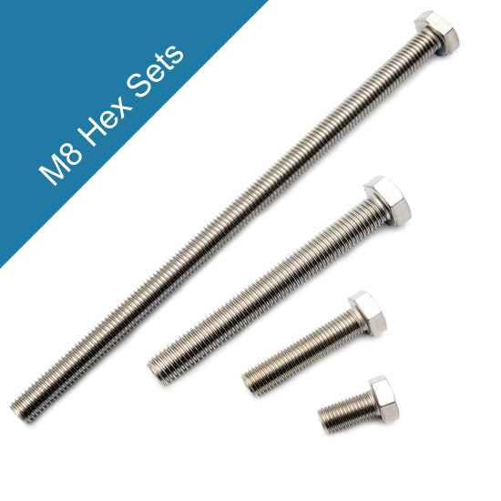 M8 Set Screws Stainless Steel (M8 Full Thread Bolts) | Trade Prices ...