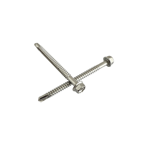 4.2 x 50mm Hex Head Self-Drilling Screw Stainless Steel A2 (DIN 7504K ...