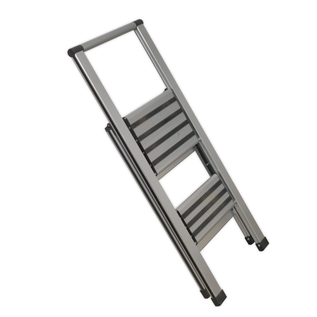 Professional 2 Step Aluminium Folding Ladder | 150kg Capacity | EN ...
