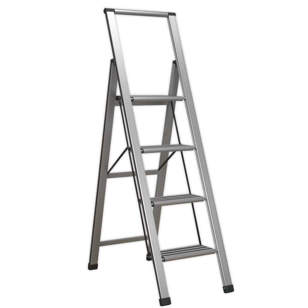 Aluminium 4 Step Folding Ladder | 150kg Capacity | EN 14183 Certified ...