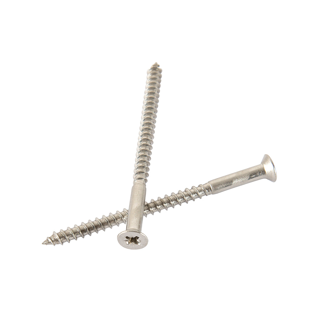 5mm (No.10) x 75mm Stainless Steel Pozi Countersunk Woodscrews (A2 ...