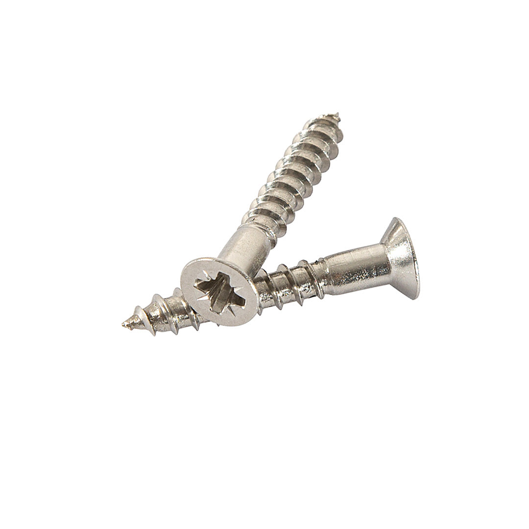 4mm (No.8) x 45mm Stainless Steel Pozi Countersunk Woodscrews (A2 ...