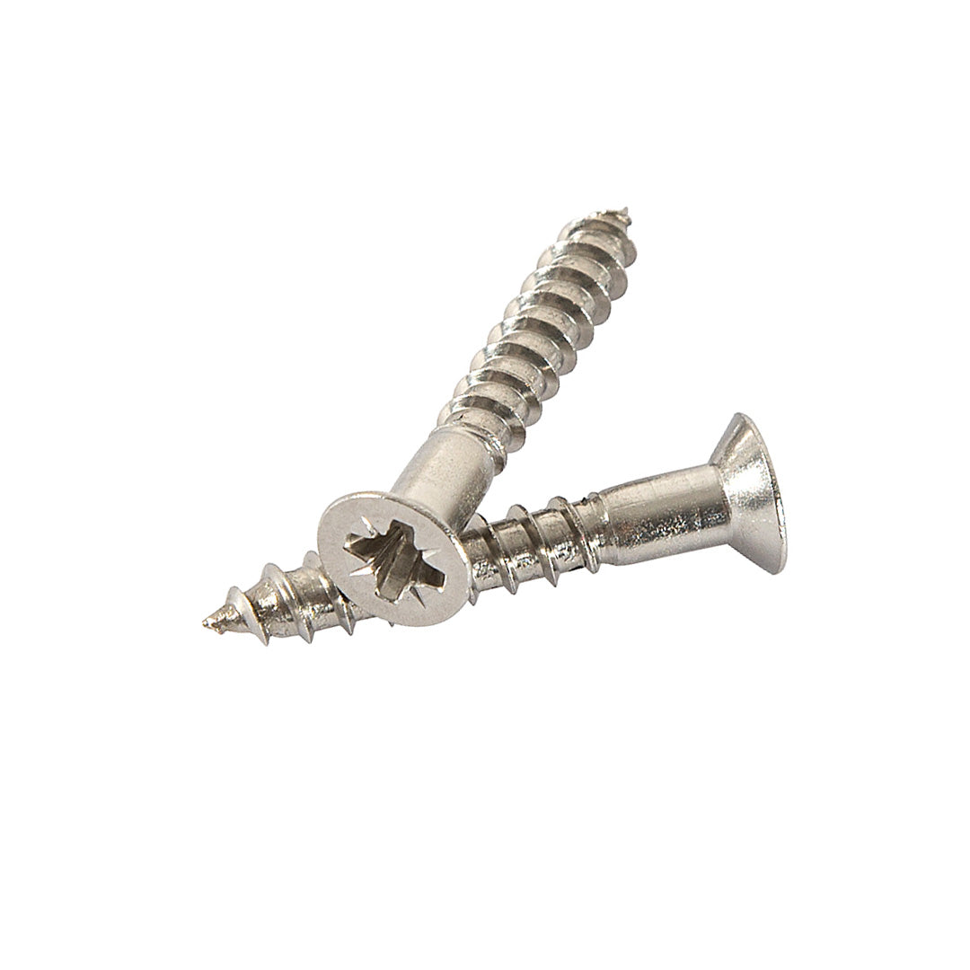 4.5mm (No.9) x 30mm Stainless Steel Pozi Countersunk Woodscrews (A2 ...